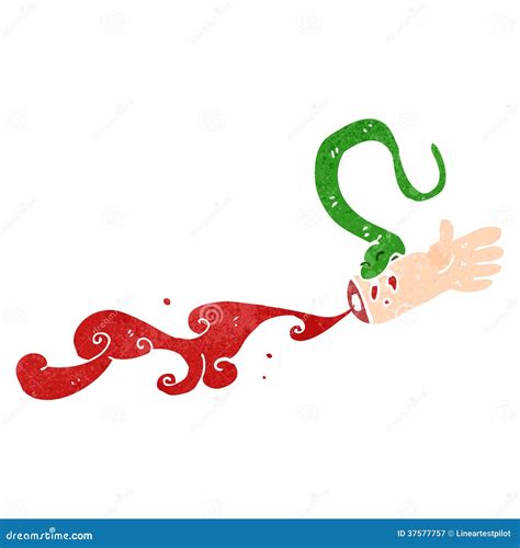 Retro Cartoon Snake Bite Stock Vector Illustration Of Drawing 37577757