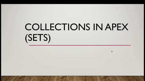 Collections In Apex Sets Deep Dive Salesforce Leetcode Questions Youtube