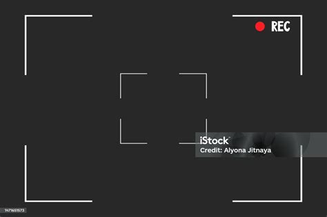 Video Camera Viewfinder Overlay Template Interface On Dark Background