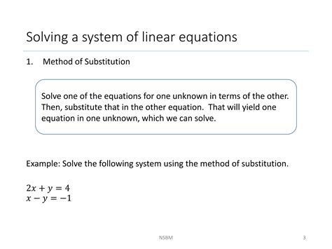 Lecture 5 Solving Simultaneous Equations PPTX