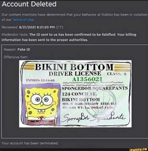 Roblox Fake Id Meme Nunua Kitambulisho Bandia Kinachoweza Kupatikana Mkondoni Leseni Bandia