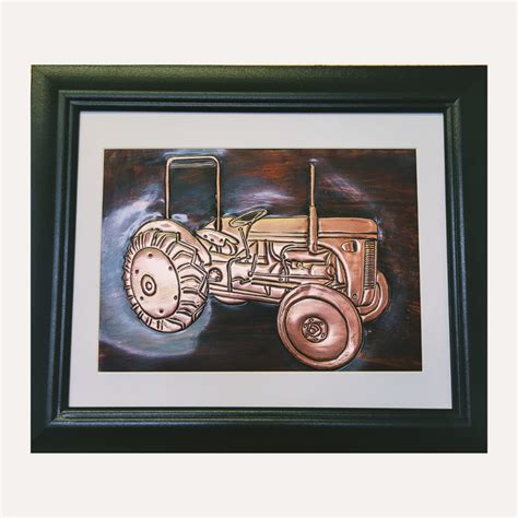 Bespoke Copper Tractor Wall Art Handmade Irish Farm Decor By Donegal Copper Craft Donegal
