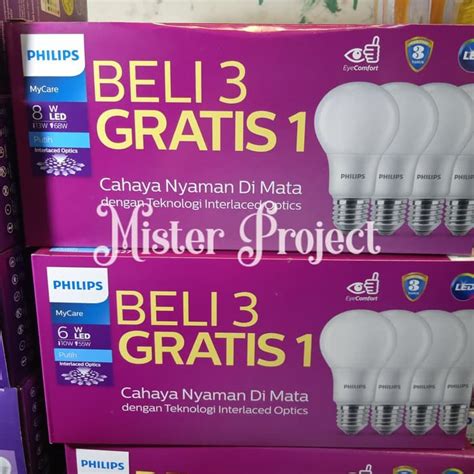 Jual Lampu Philips Led Watt Bulb Paket Pcs Shopee Indonesia