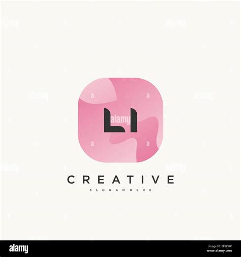 Li Initial Letter Logo Icon Design Template Elements With Wave Colorful