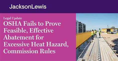 Allan Rubin On Linkedin Osha Fails To Prove Feasible Effective Abatement For Excessive Heat