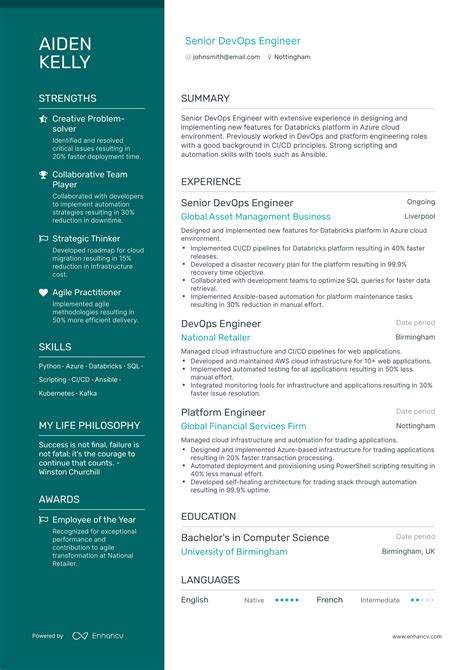 3 Devops Engineer CV Examples For 2023