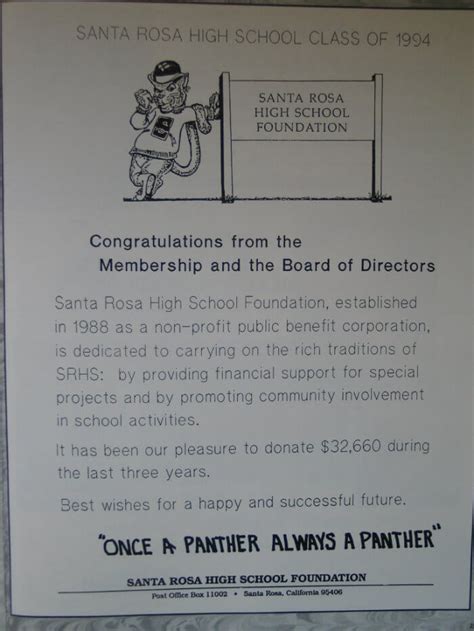 Class Of 1994 ~ Santa Rosa High School Santa Rosa High School Foundation