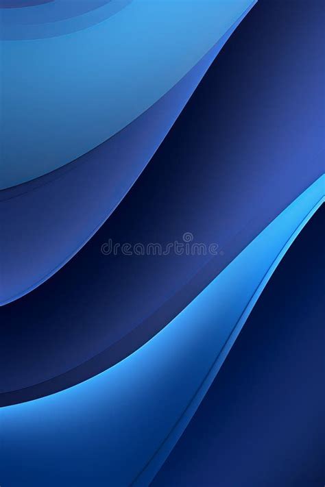 Abstract Waves Of Blue Create A Calming Visual Experience With Smooth Gradients And Textures