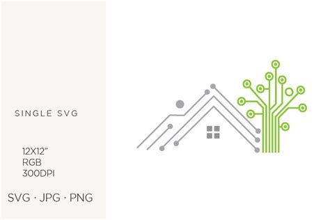 Digital Tree Green Technology Graphic By Biljanacvetanovic · Creative