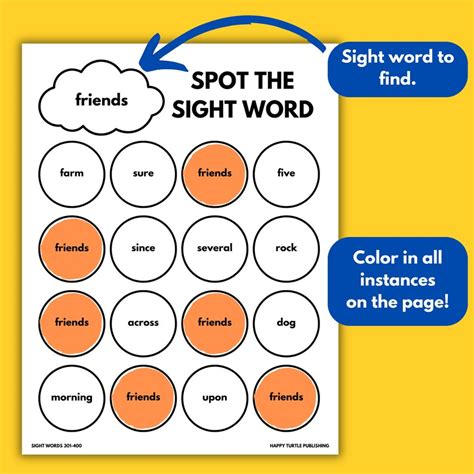 Printable Sight Word Worksheets Fry Sight Words Set 4 Dab Coloring