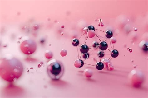 Premium Photo Molecular Atom Model On Pink Background