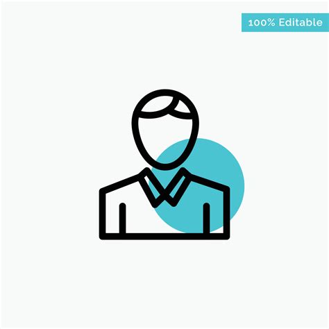 Account Human Man Person Turquoise Highlight Circle Point Vector Icon 13293529 Vector Art At