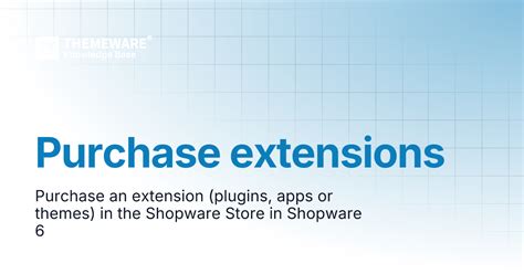 Purchase Extensions Themeware® Knowledge Base