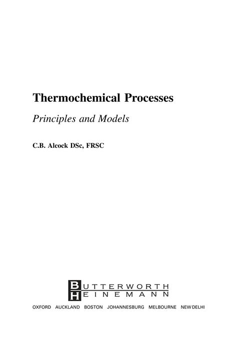 Solution Thermochemical Processes Principles And Models Studypool