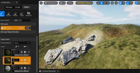 Artstation Basic Landscape Layer Material Setup In Unreal Engine 5