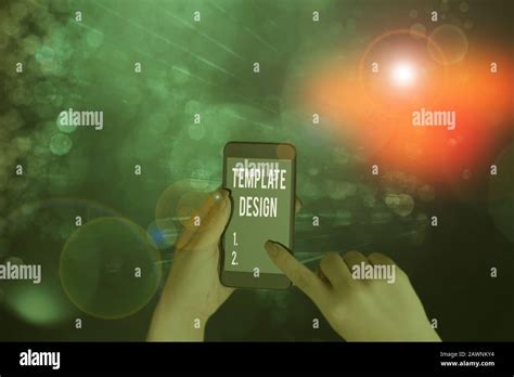 Writing Note Showing Template Design Business Concept For An Overall Layout Or Blueprint With A