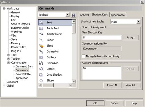 Cara Setting Perintah Tool Coreldraw Menggunakan Tombol Keyboard Untuk Mempercepat Kerja Dalam