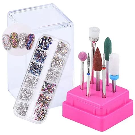 Kit Fresas Brocas Para Torno Manicura Rusa Strass Cuotas Sin Interés