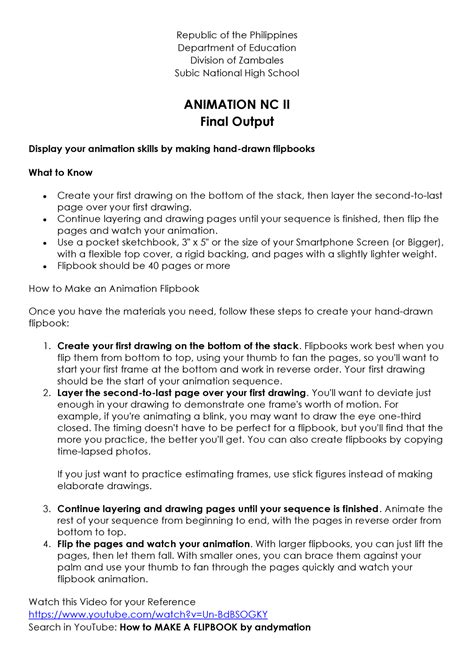 Final Output Creating Model Sheets Republic Of The Philippines Department Of Education