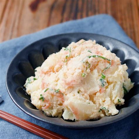 レンチン副菜！じゃがいもの明太子和え Macaroni Potato Salad Mashed Potatoes Rice