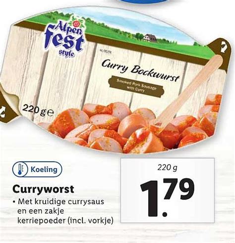 Curryworst Aanbieding Bij Lidl Folderfeest Nl