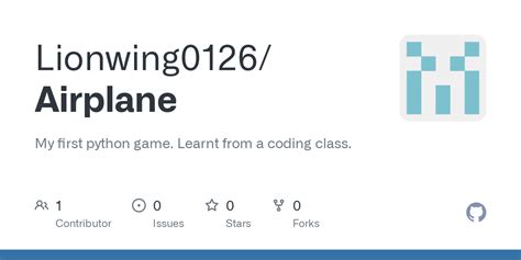 Github Lionwing Airplane My First Python Game Learnt From A Coding Class