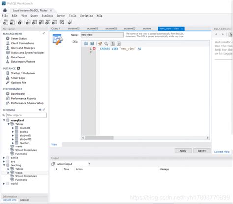 利用mysql Workbench 工具创建和管理视图——mysql 57数据库workbench创建视图 Csdn博客