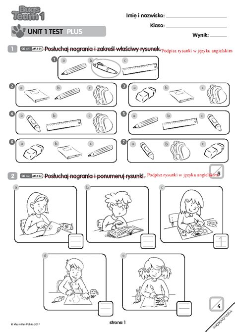 Brainy Kl4 Unit Tests Key Unit 1 Test A Key 1 1d 2a 3b 4f 5c 2 1