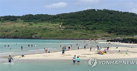 피서객으로 활기 찬 함덕 해변