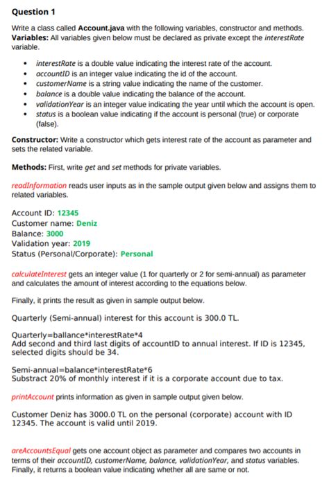 Solved Question Write A Class Called Account Java With The Chegg
