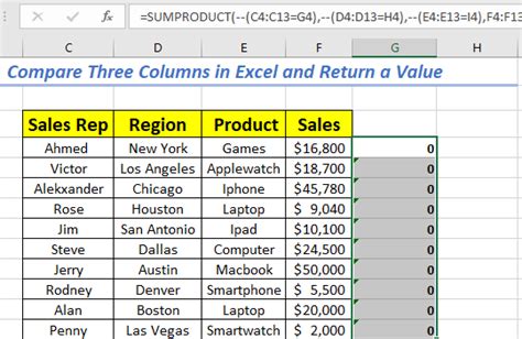 Excel How To Compare Three Excel Columns With Examples