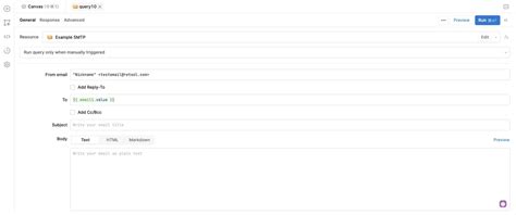 Smtp Query Tutorial Retool Docs