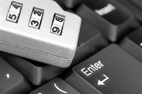 numeric lock code on a keyboard stock image image of cipher concept