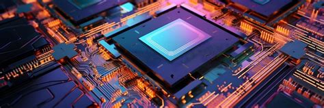 CloseUp View Of An Intricately Designed Modern Central Processing Unit CPU Premium AI