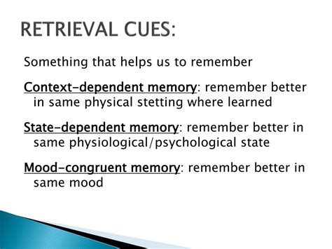 Context And State Dependent Memory Worksheet Dependent Memor