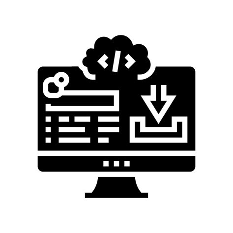 Platform Software Glyph Icon Vector Illustration 18779664 Vector Art At Vecteezy