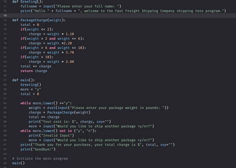 Solved ShippingCharges Using Your Designed Class Write A Chegg