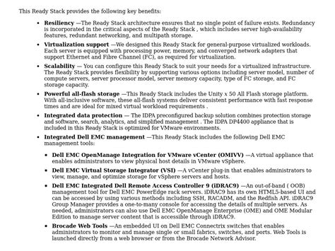 Ready Stack Key Benefits Design Guide—vmware Cloud Foundation On Poweredge Servers And Unity