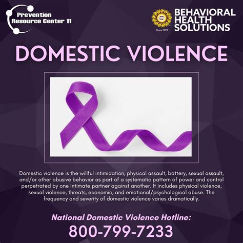 October Is National Domestic Violence Awareness Month Behavioral