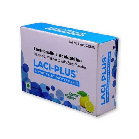 Laci Plus Lemon Lactobacillus Acidophilus Powder Packaging Type Box