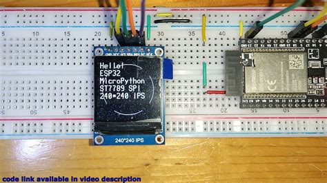 Esp32micropython 240240 Ips St7789 Spi Youtube