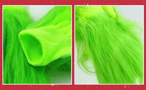 Blesky Green Furry Hand Gloves Green Monster Furry Gloves