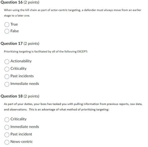 Solved When Using The Kill Chain As Part Of Actor Centric
