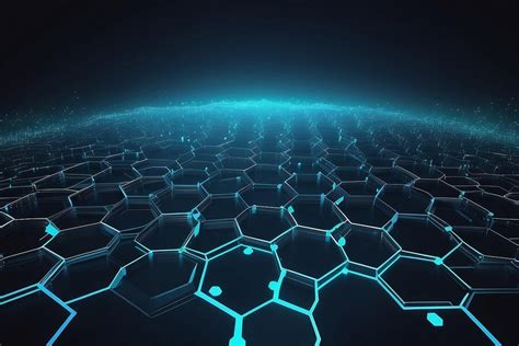 Abstract Hexagonal Blockchain Network Background Stock Illustration Premium Ai Generated Image
