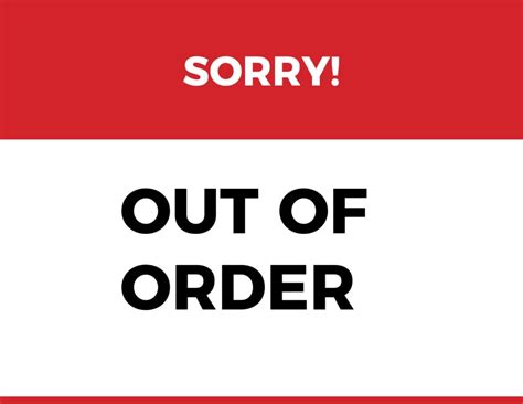 Out Of Order Sign Printables 36 Free Out Of Service Pdfs