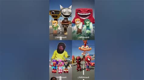 Incredibox Sprunki And Caseoh Vs Herobrine ＆ Alex Minecraft Youtube