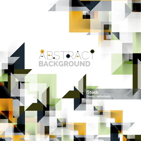 modern square geometric pattern design on white stock illustration