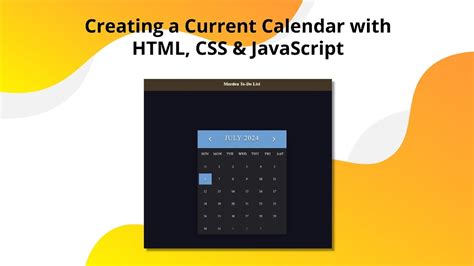 Designing A Current Month Calendar With Html Css And Javascript Modern To Do Series Part 1 Designing A Current Month Calendar With Html Css And Javascript Modern To Do Series Part 1