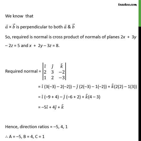 Example 27 Find Plane That Contains Point Perpendicular To