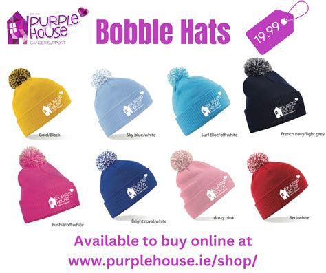 Bobble Hat Purple House Cancer Support Centre